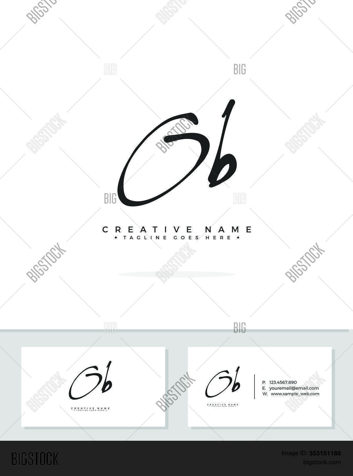 O B Ob Initial Logo Vector & Photo (Free Trial) | Bigstock