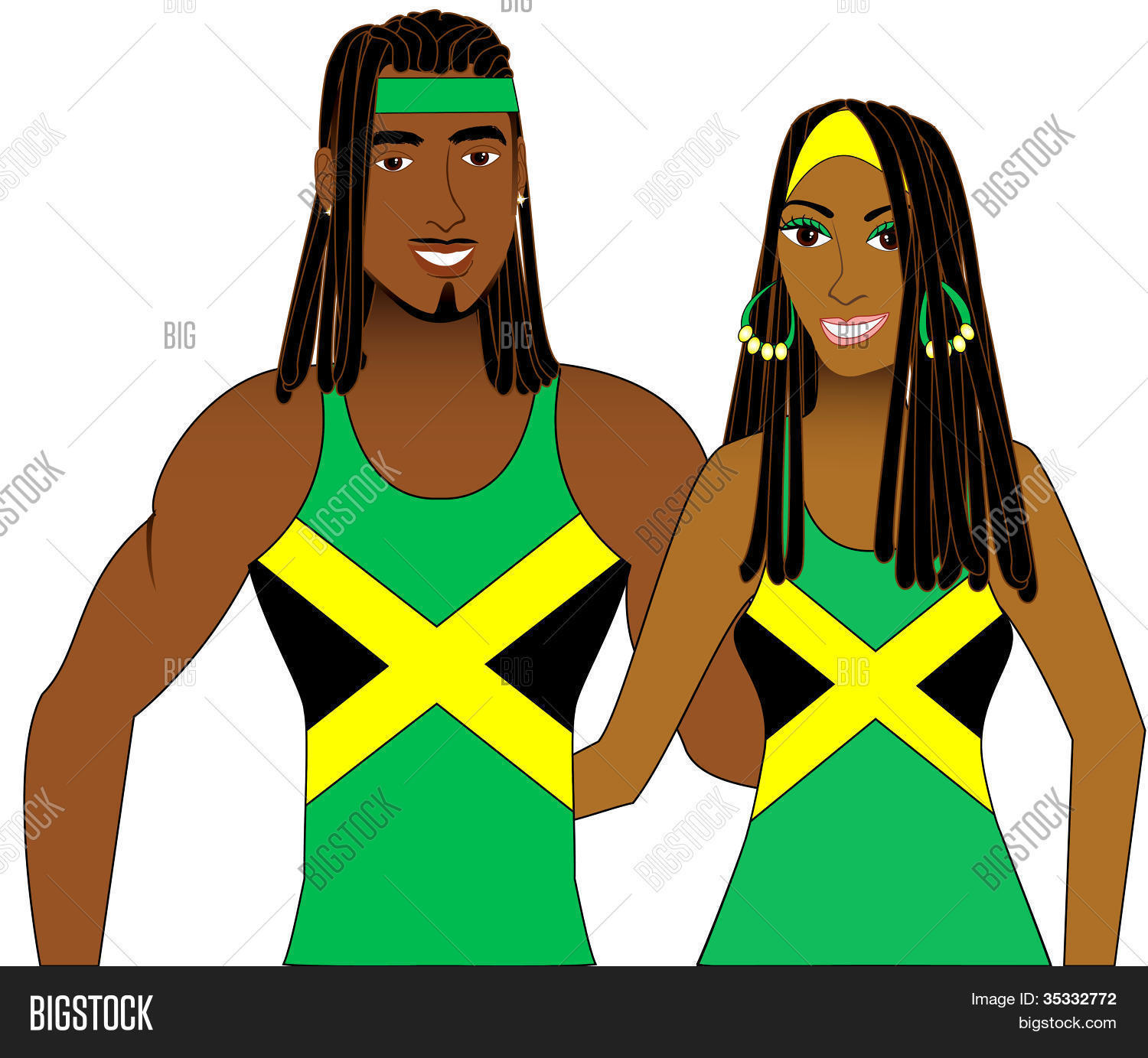 Jamaican People Vector & Photo (Free Trial) | Bigstock