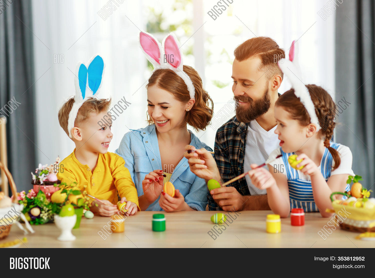 Happy Easter! Family Image & Photo (Free Trial) | Bigstock