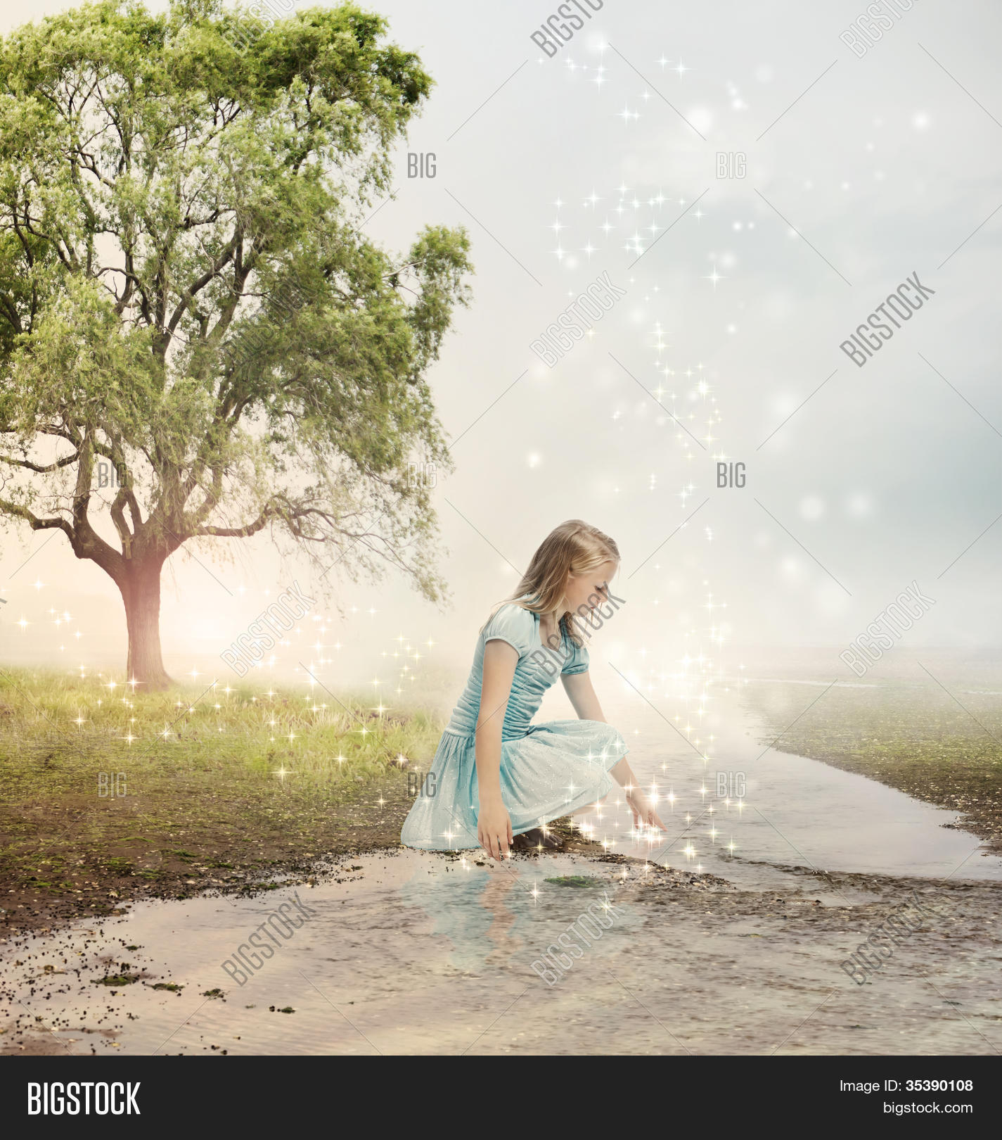 Girl Magical Brook Image & Photo (Free Trial) | Bigstock