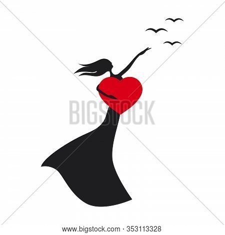 Abstract Woman Heart Vector & Photo (Free Trial) | Bigstock