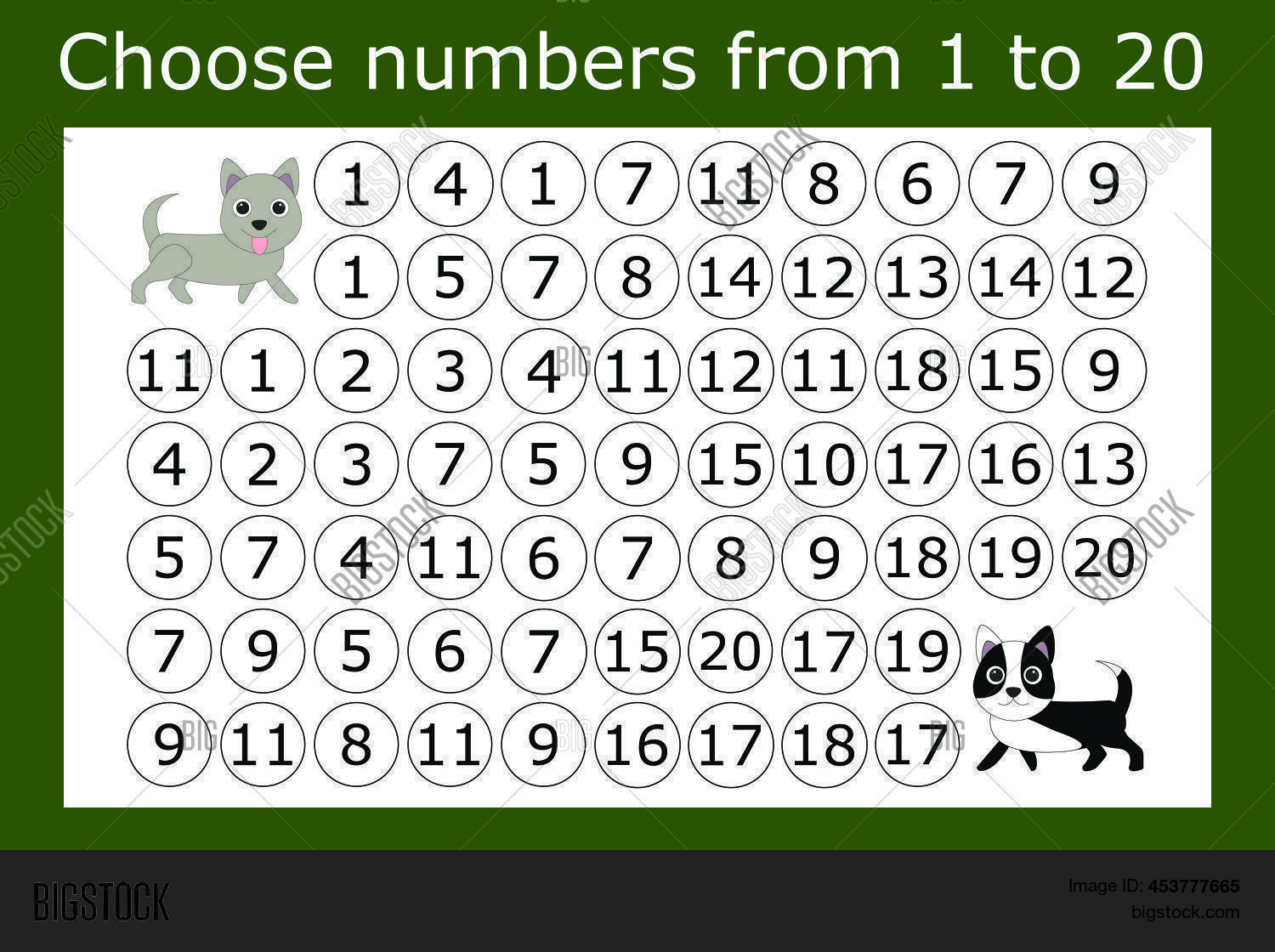 Connect Numbers 1 20 Vector & Photo (Free Trial) | Bigstock