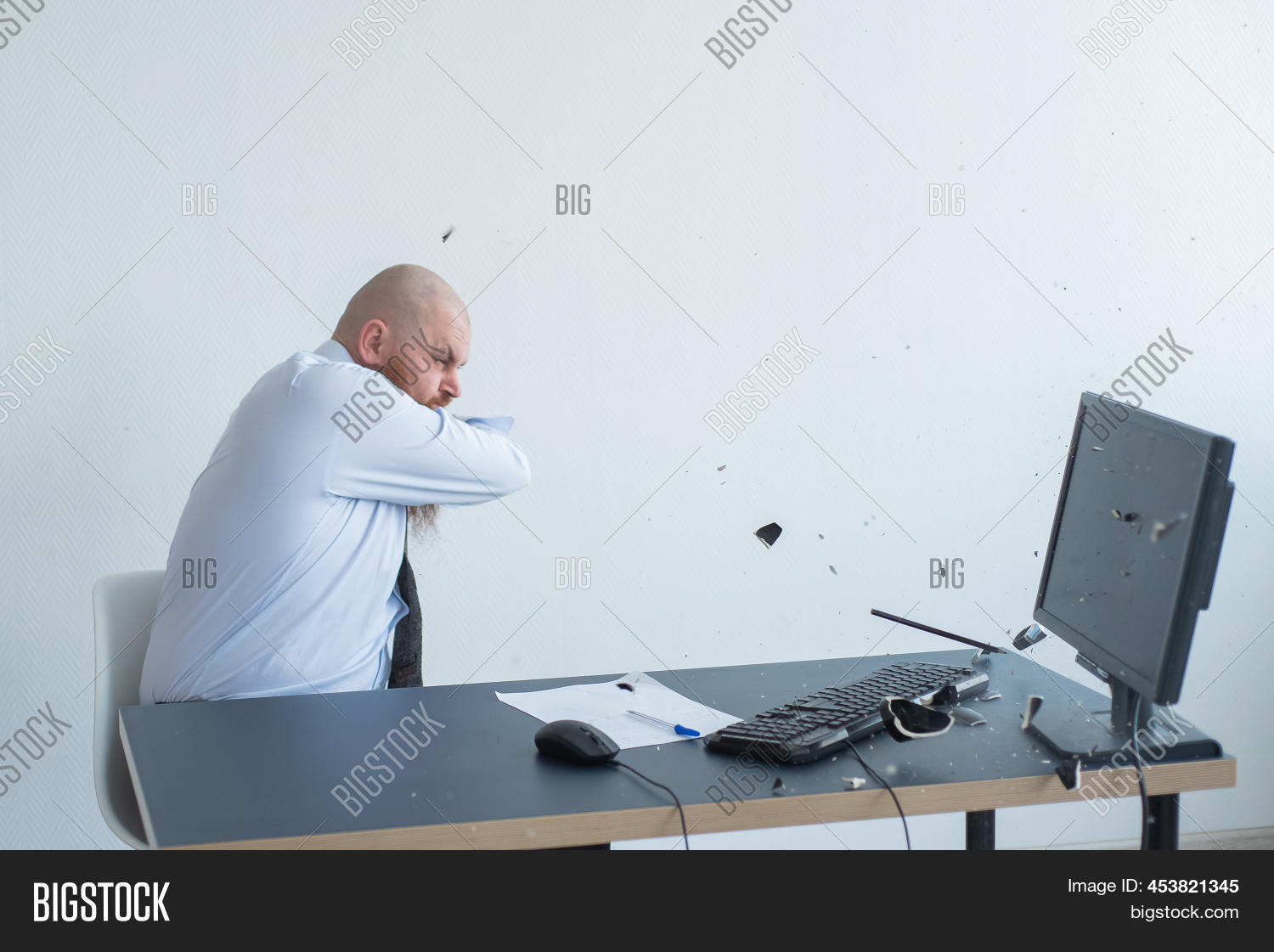 Angry Bald Man Red Image & Photo (Free Trial) | Bigstock