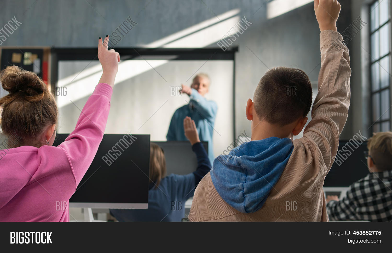 Rear View School Kids Image & Photo (Free Trial) | Bigstock