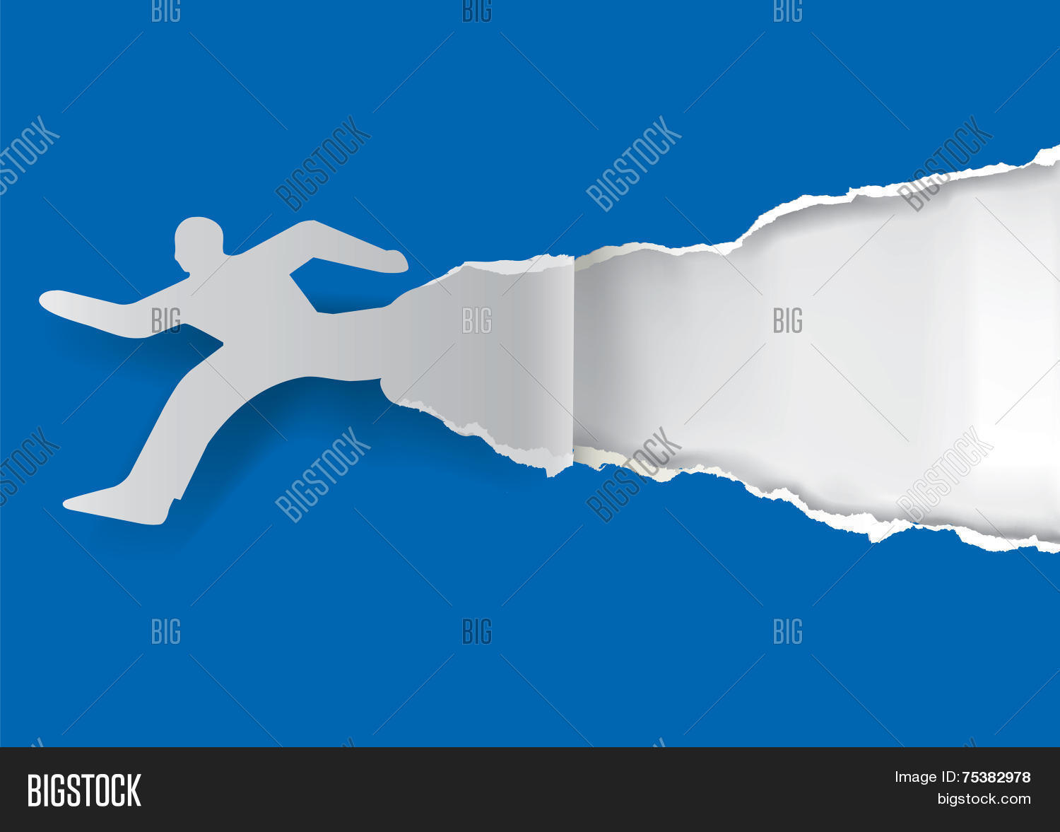 Running Man Ripping Vector & Photo (Free Trial) | Bigstock