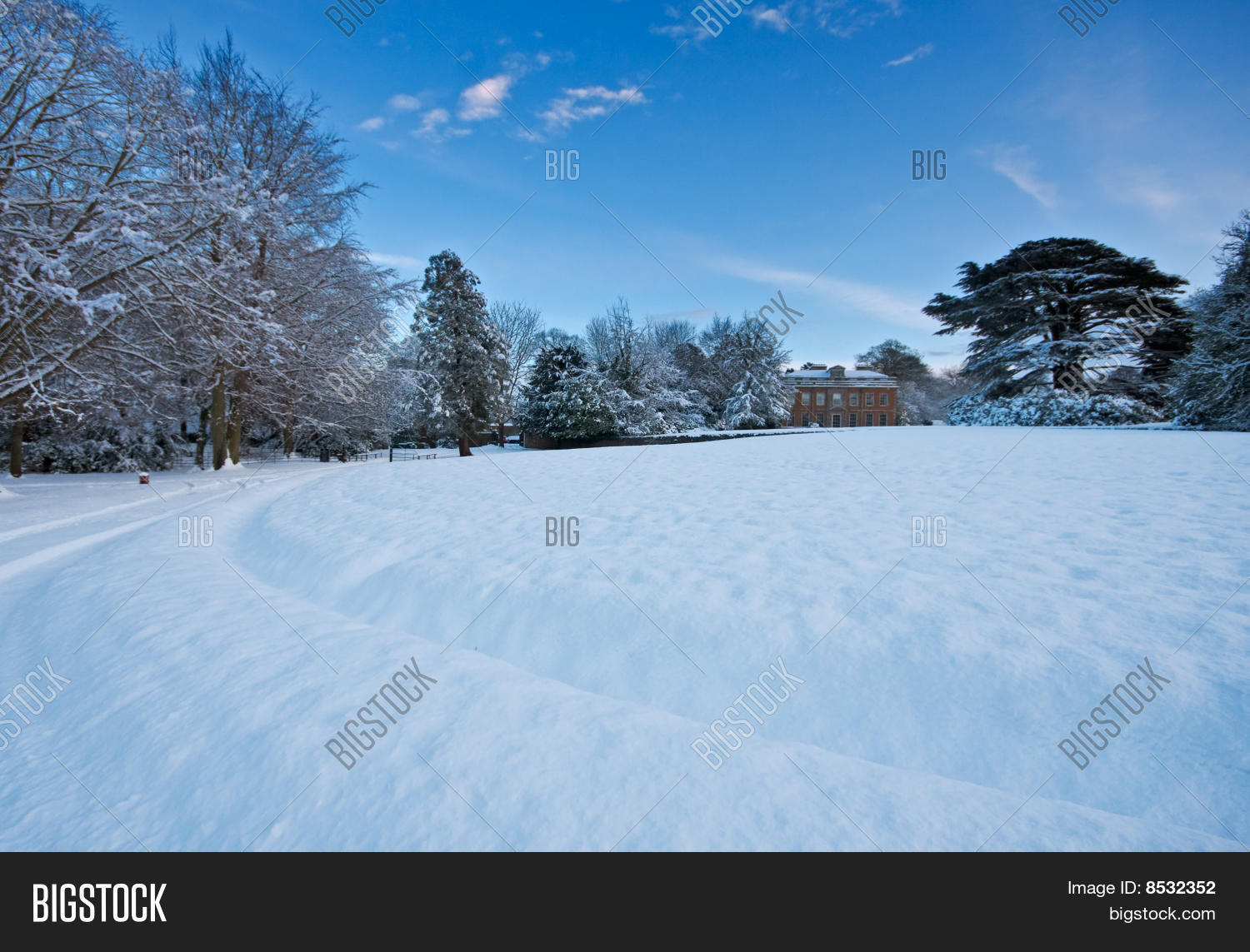 Snowy Manor House Image & Photo (Free Trial) | Bigstock