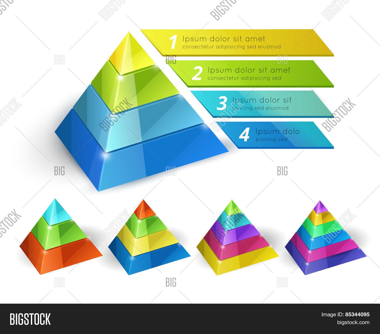 Pyramid Chart Vector & Photo (Free Trial) | Bigstock