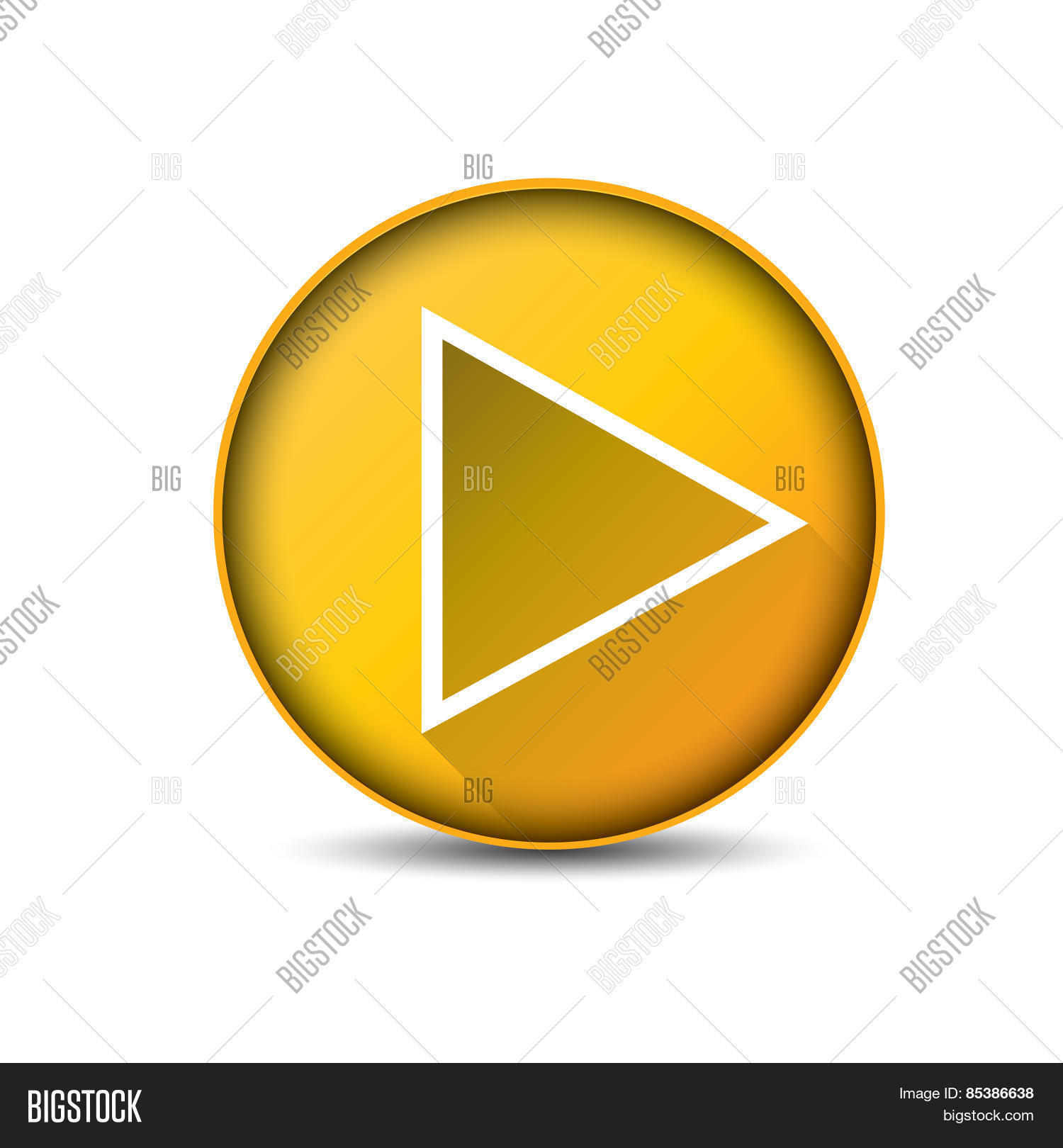 Orange Play Button . Vector & Photo (Free Trial) | Bigstock