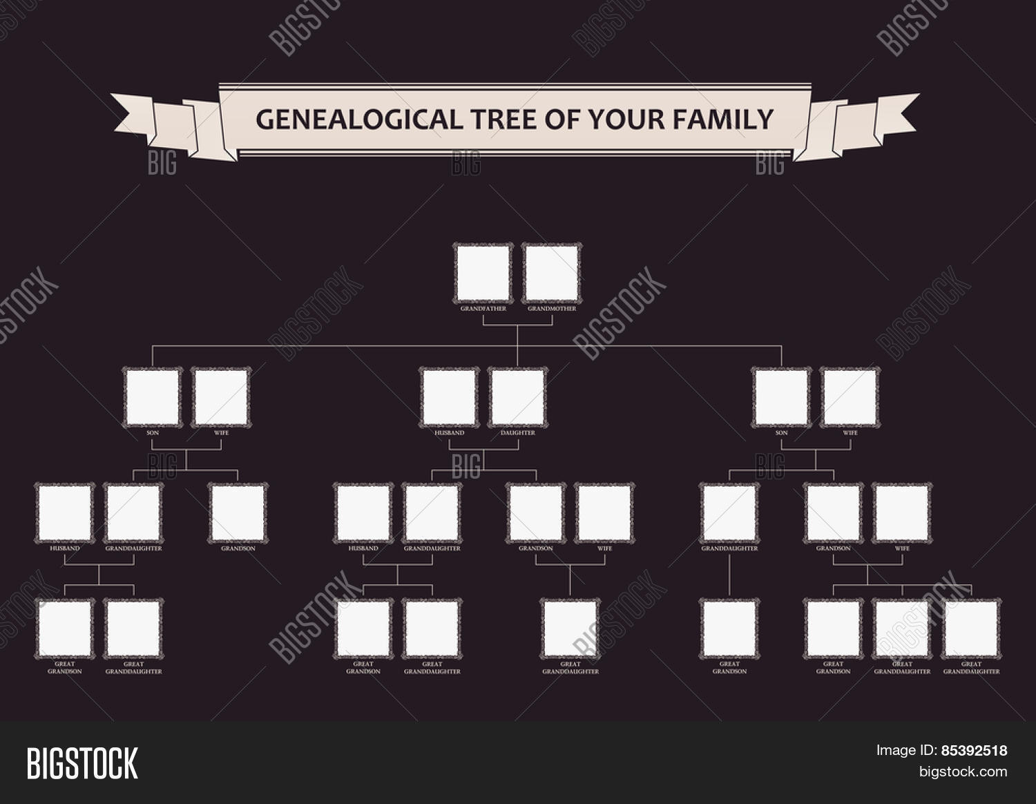 Genealogical Tree Vector & Photo (Free Trial) | Bigstock