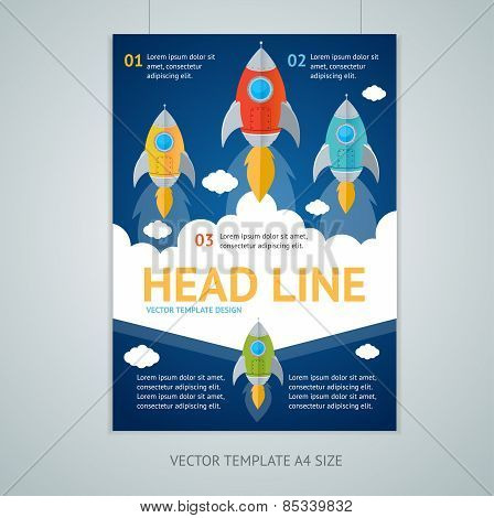 Vector Flying Rocket Vector & Photo (Free Trial) | Bigstock