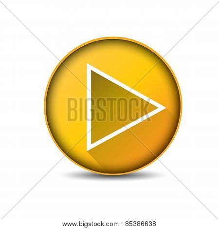 Orange Play Button . Vector & Photo (Free Trial) | Bigstock