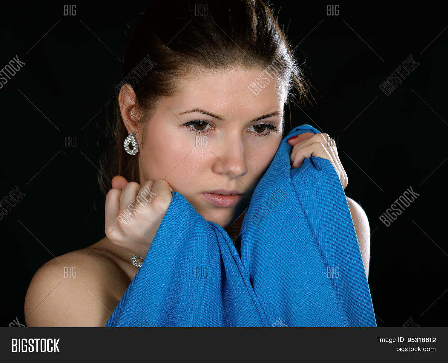 Portrait Girl Wrapped Image & Photo (Free Trial) | Bigstock