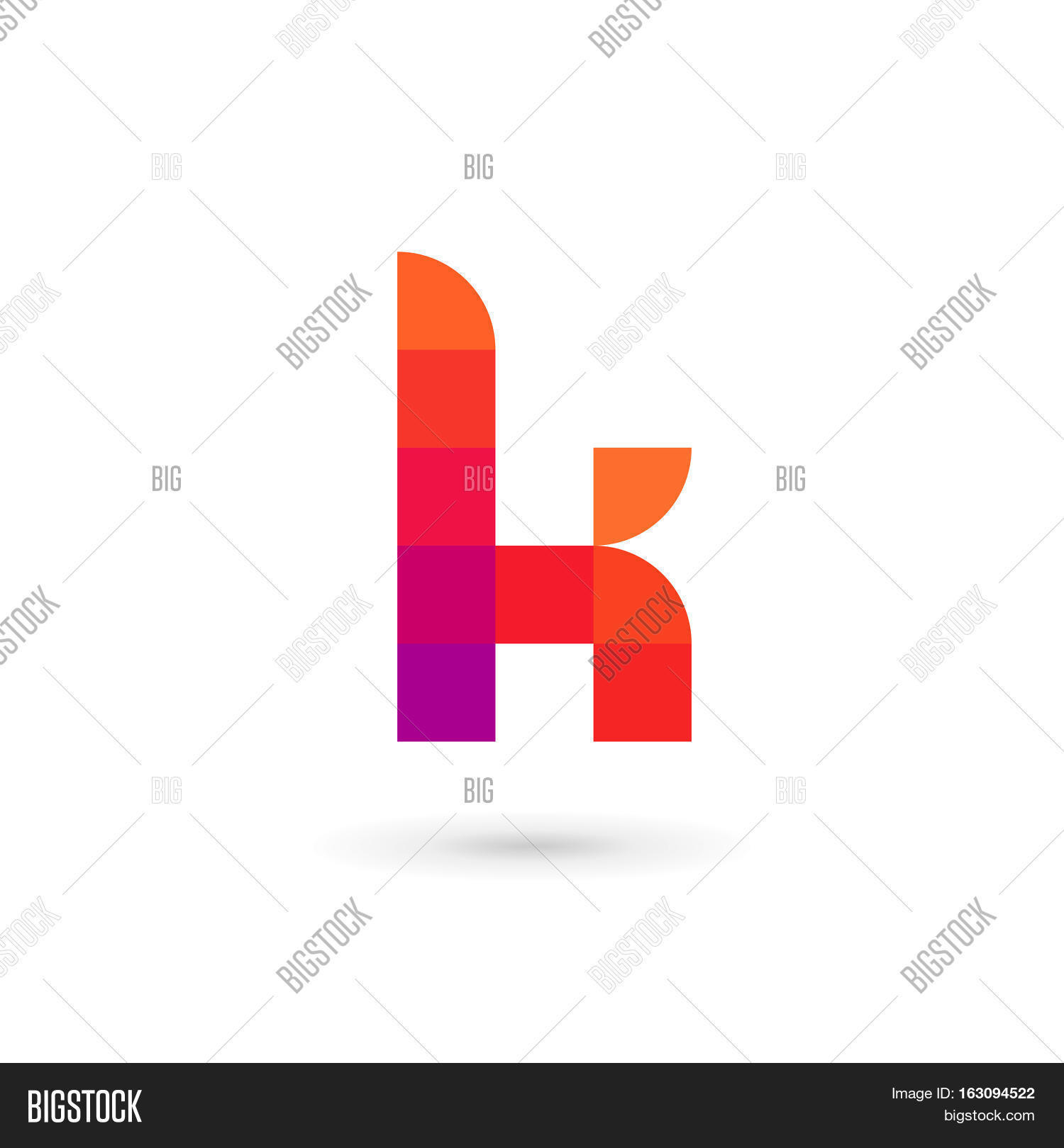 Letter K Mosaic Logo Vector & Photo (Free Trial) | Bigstock