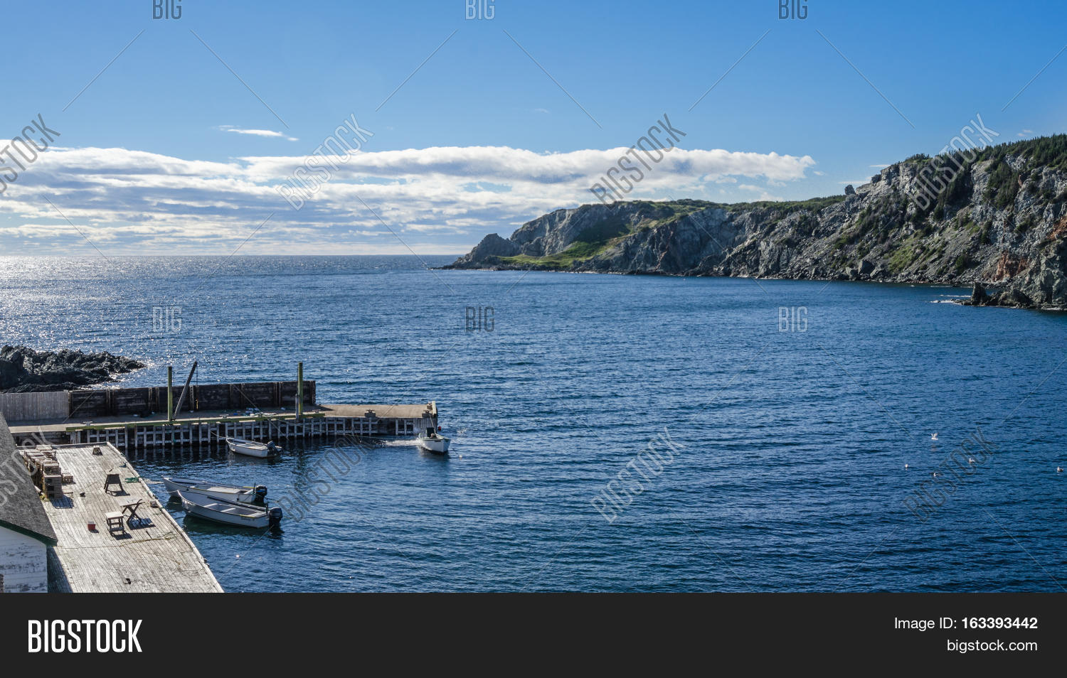 Boats Cliff-side Dock Image & Photo (Free Trial) | Bigstock