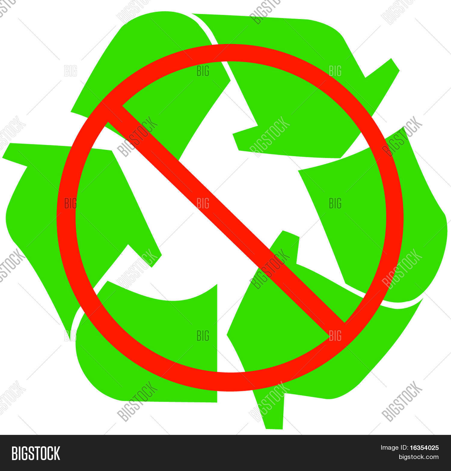 Vector y foto No Reciclaje (prueba gratis) | Bigstock