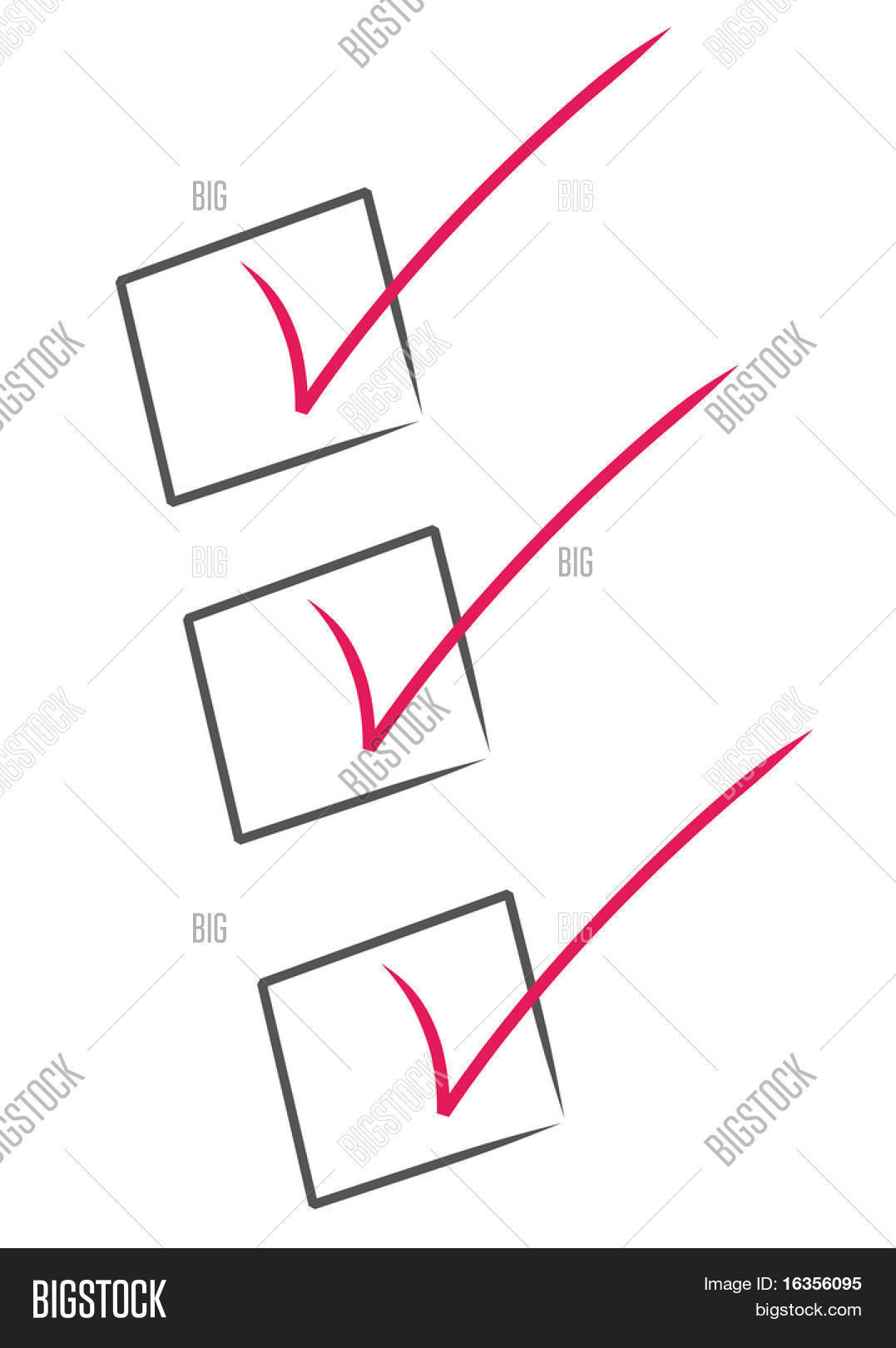 Red Check Marks Inside Image & Photo (Free Trial) | Bigstock
