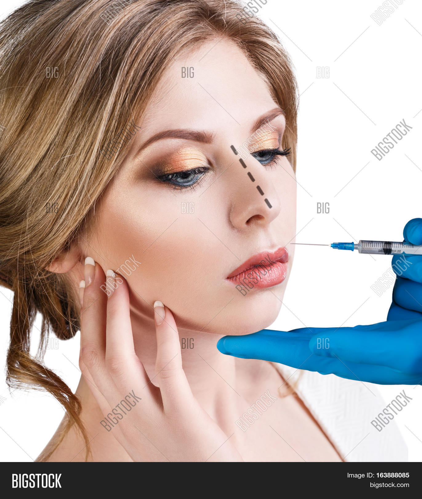 Woman Dotted Line On Image & Photo (Free Trial) | Bigstock