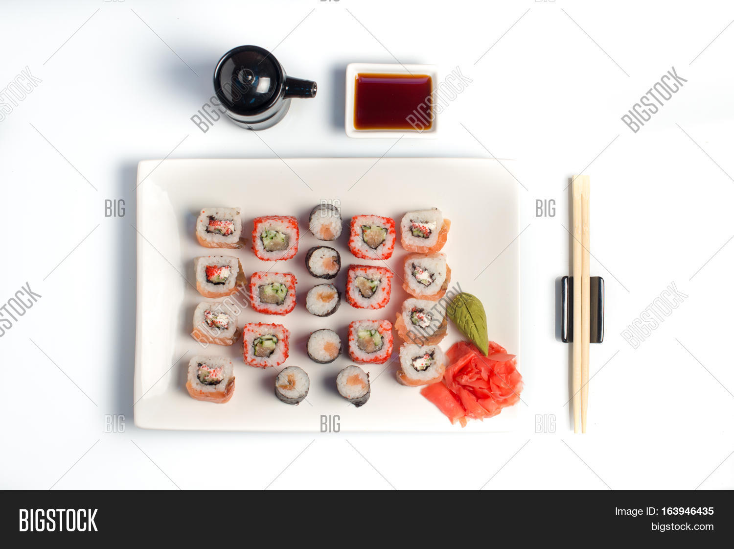Sushi Plate On White Image & Photo (Free Trial) | Bigstock