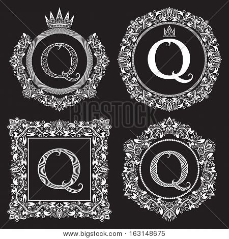 Vintage Monograms Set Vector & Photo (Free Trial) | Bigstock