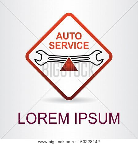 Auto Service Sign Car Vector & Photo (Free Trial) | Bigstock