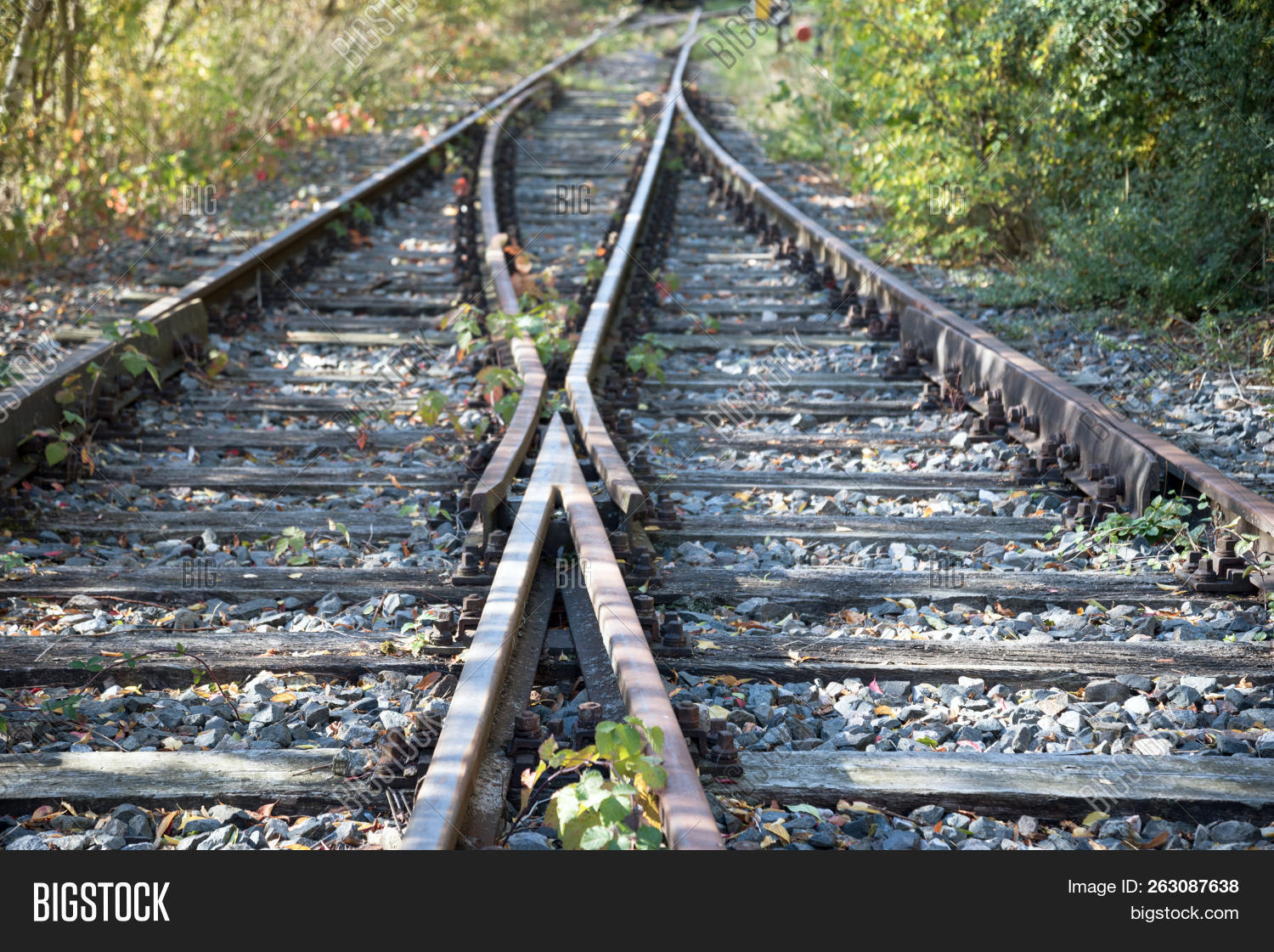 Two Railway Tracks Image & Photo (Free Trial) | Bigstock