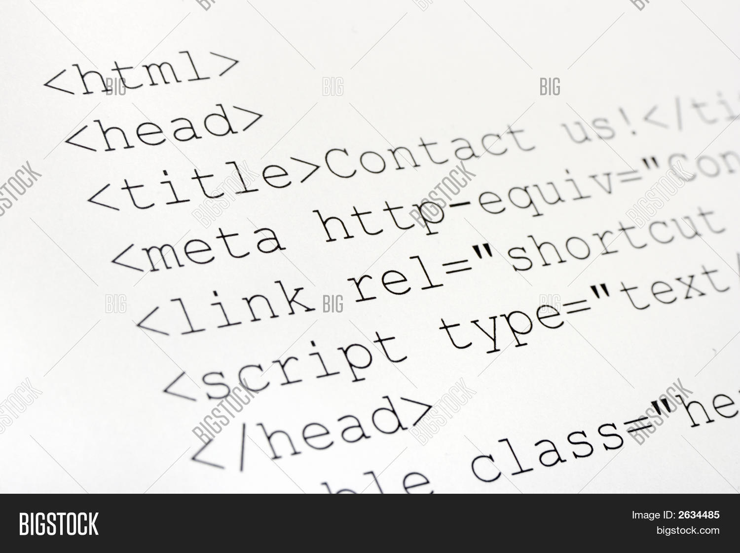 Printed Internet Html Image & Photo (Free Trial) | Bigstock