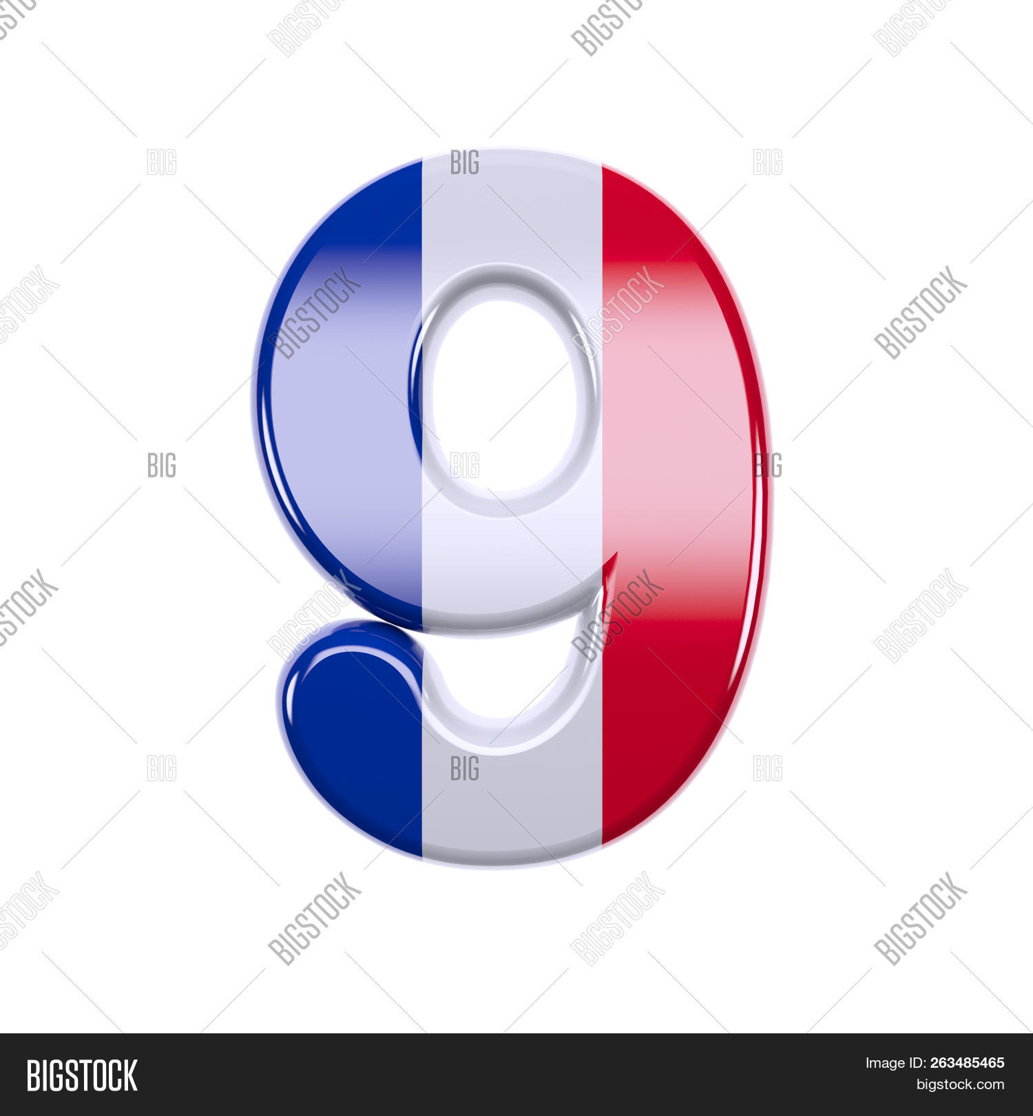 French Flag Number 9 Image & Photo (Free Trial) | Bigstock