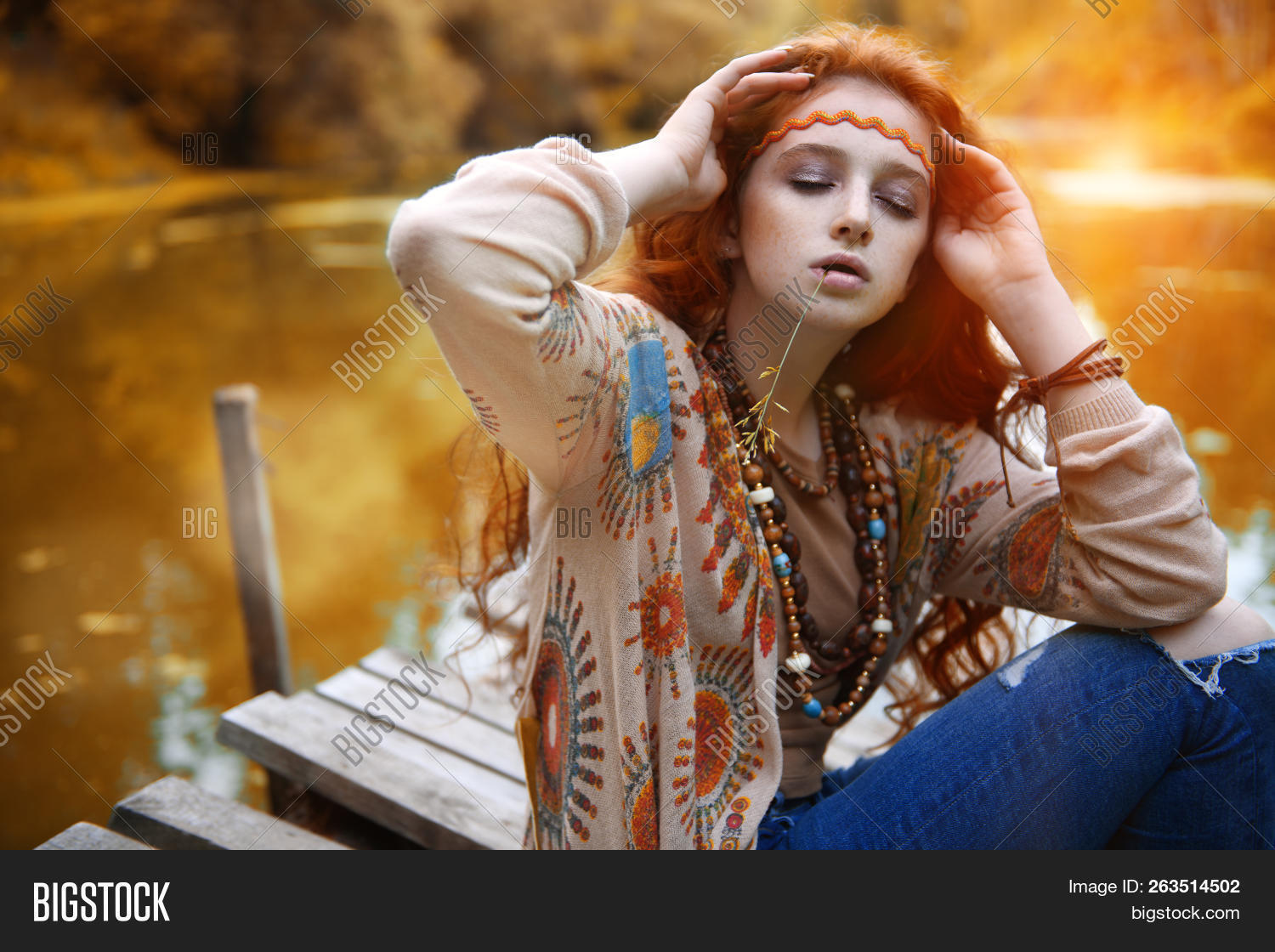 Beautiful Hippie Girl Image & Photo (Free Trial) | Bigstock