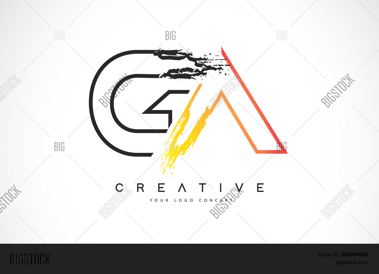 Ga Creative Modern Vector & Photo (Free Trial) | Bigstock