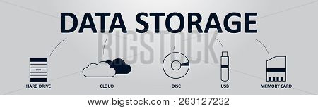Data Storage Banner Vector & Photo (Free Trial) | Bigstock