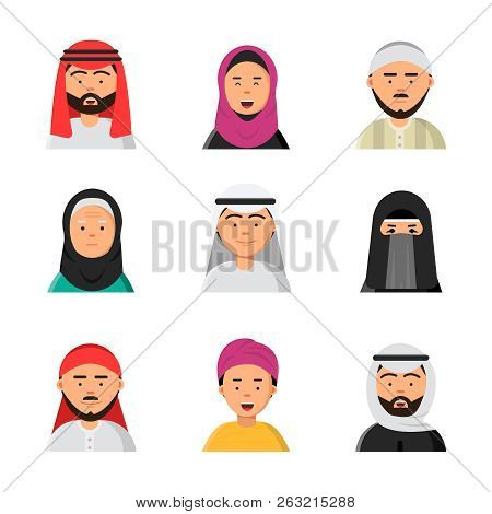 Arab Avatars. Islam Vector & Photo (Free Trial) | Bigstock