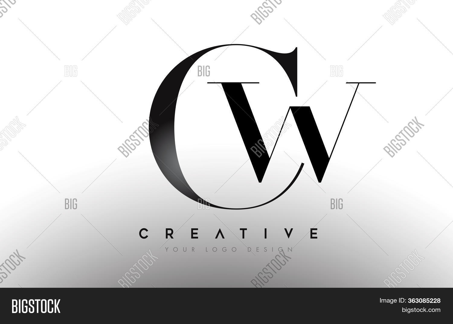 Cw Letter Design Logo Vector & Photo (Free Trial) | Bigstock