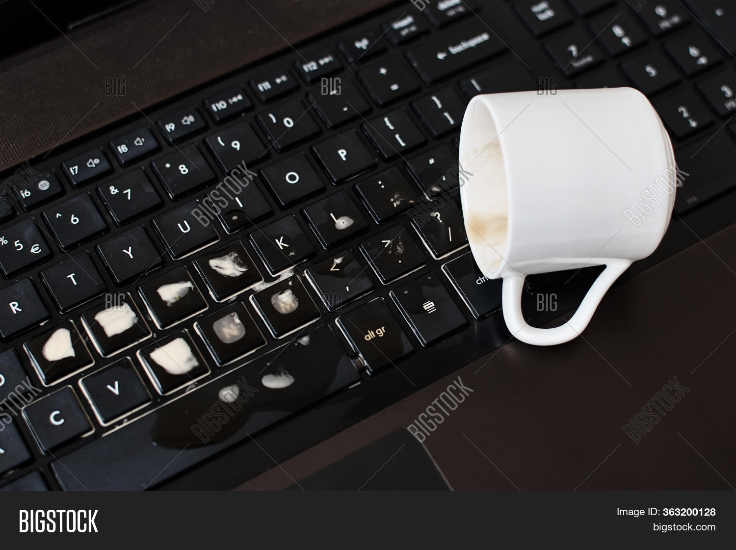 Spilling Coffee On Computer
