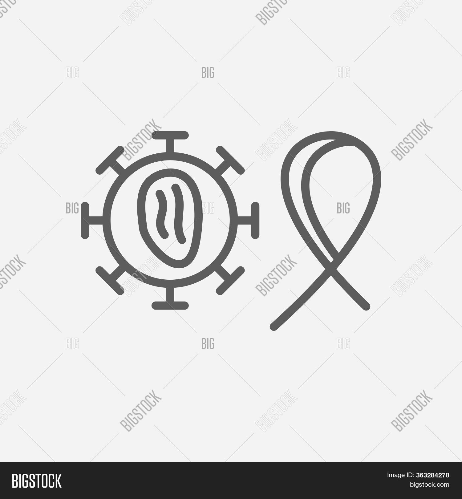 Hiv Virus Icon Line Image & Photo (Free Trial) | Bigstock