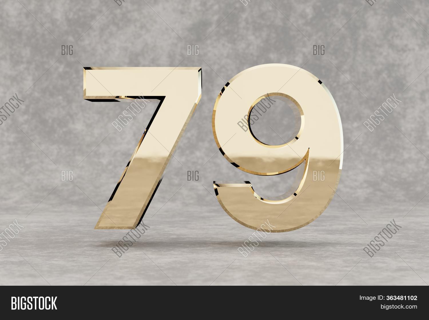 Gold 3d Number 79. Image & Photo (Free Trial) | Bigstock