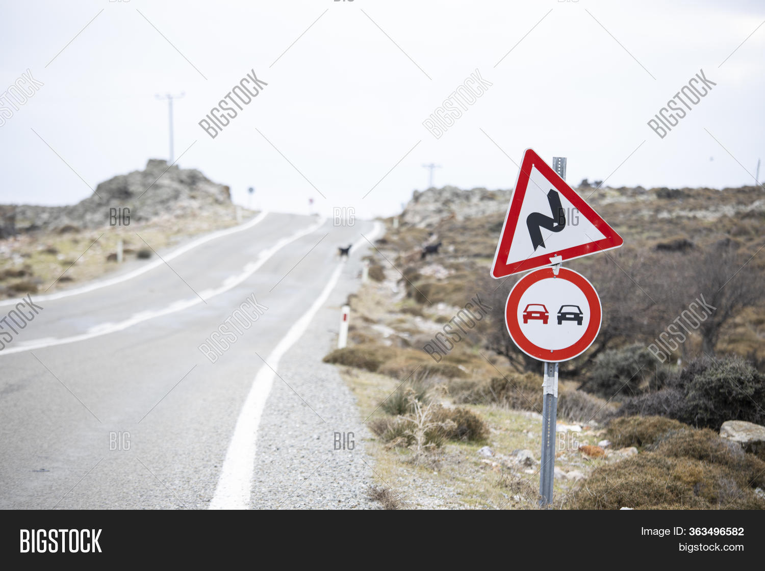 Curvy Road Sign Single Image & Photo (Free Trial) | Bigstock