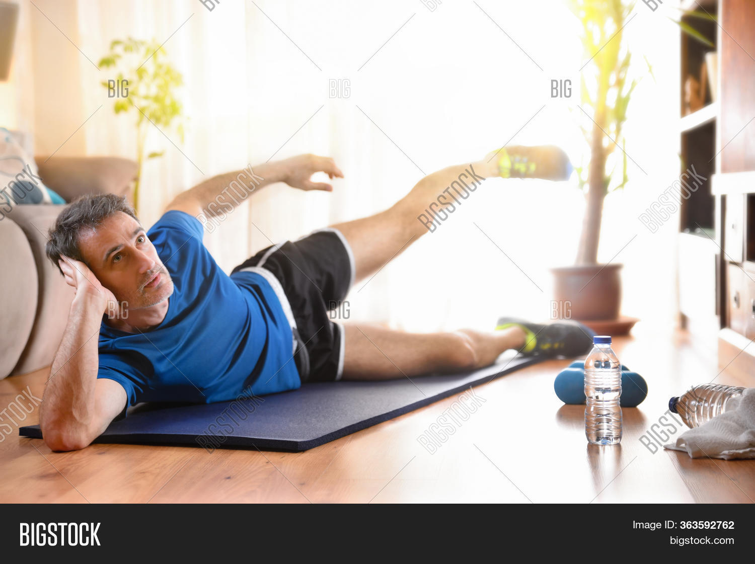 Man Doing Leg Image & Photo (Free Trial) | Bigstock