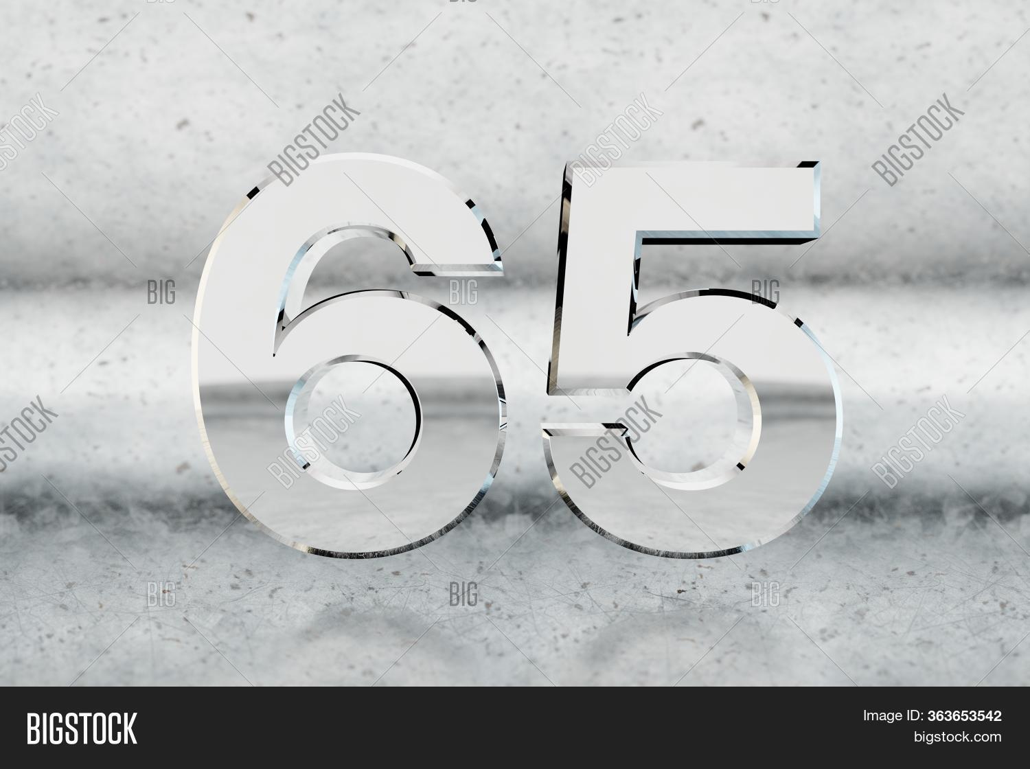 Chrome 3d Number 65. Image & Photo (Free Trial) | Bigstock