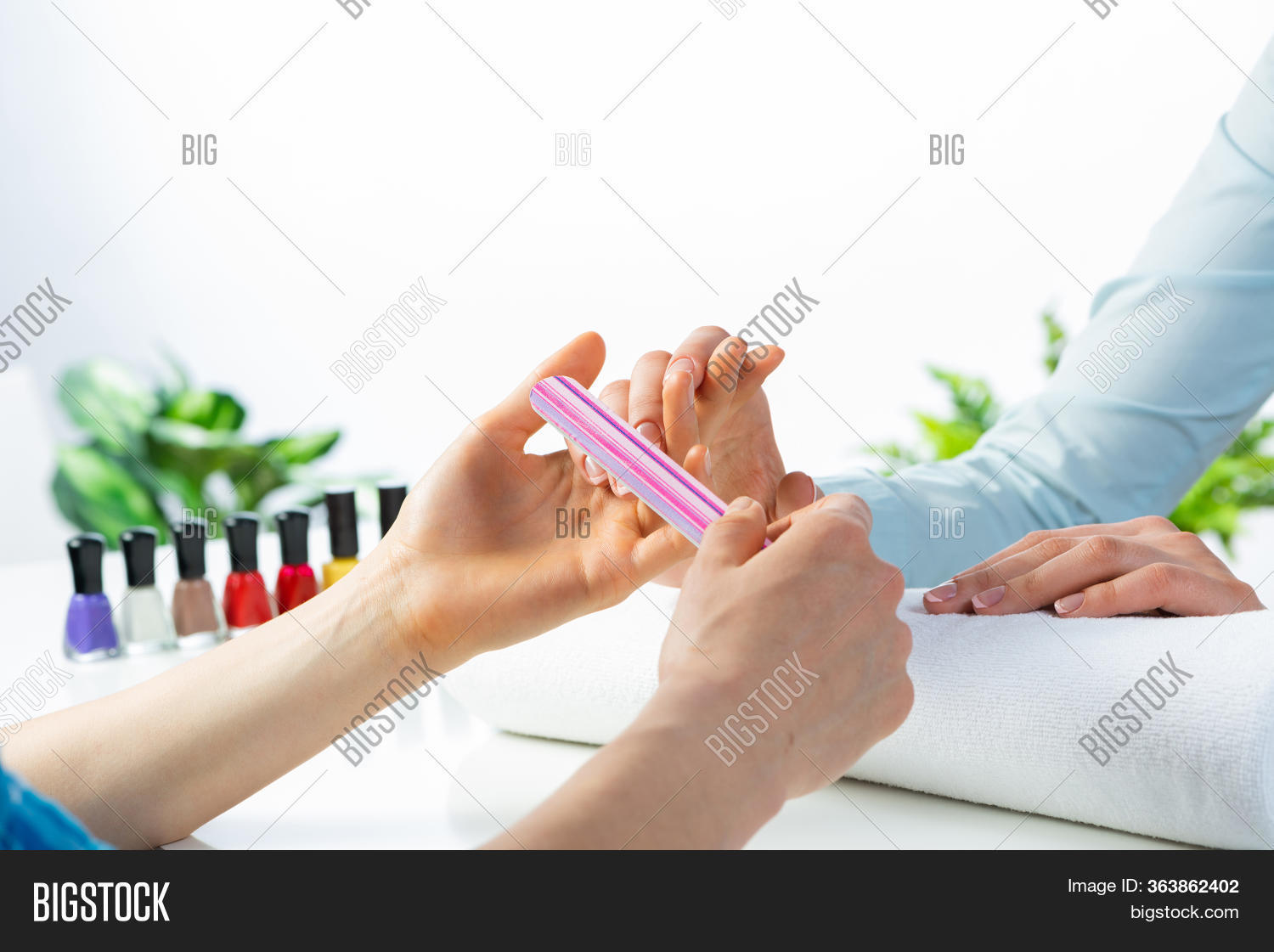 Manicurist Using Nail Image & Photo (Free Trial) | Bigstock