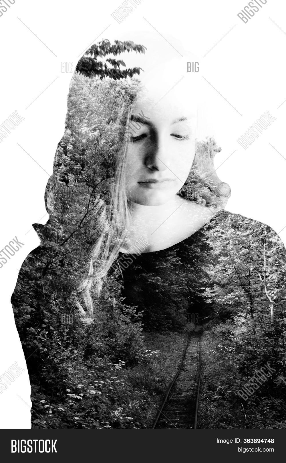 Sad Girl Looking Down Drawing