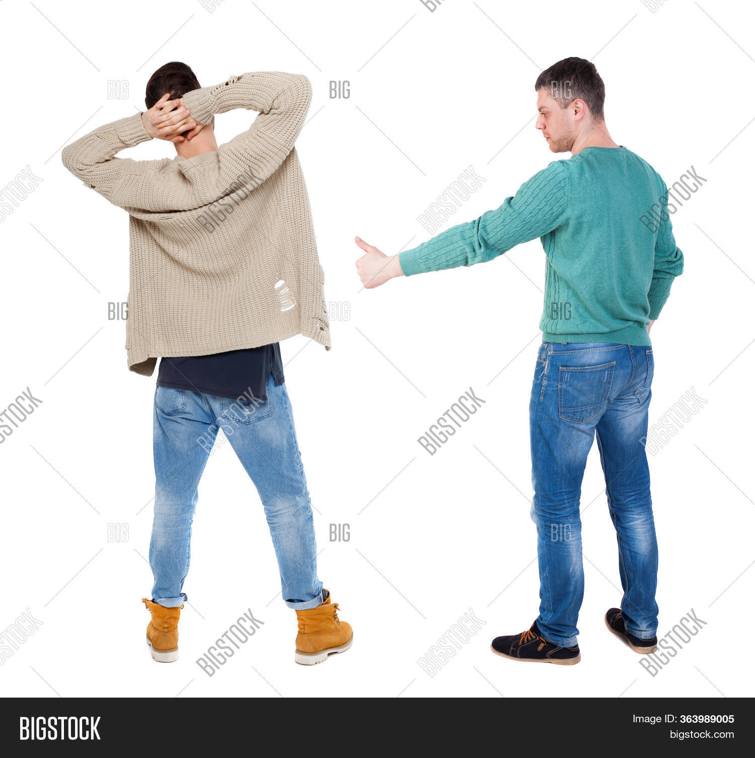 Back View Two Man Image & Photo (Free Trial) | Bigstock