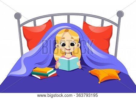 Teen Girl Reading Book Clip Art