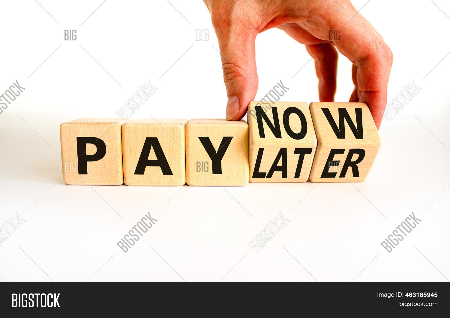 Pay Later Now Symbol. Image & Photo (Free Trial) | Bigstock