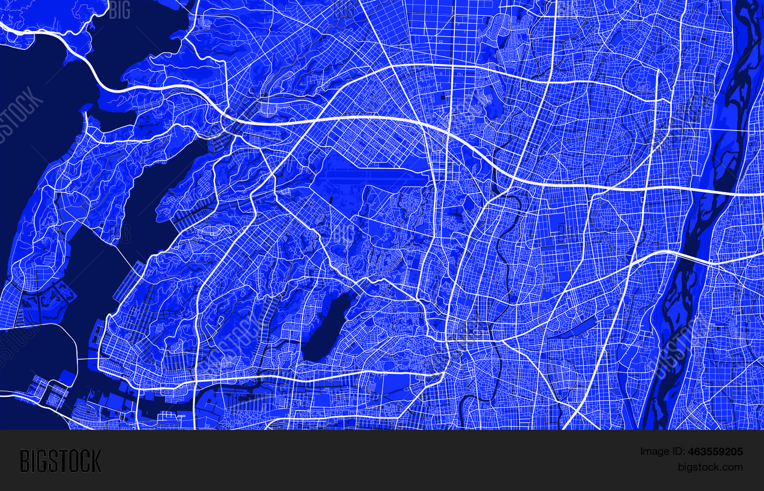 Detailed Map Poster Vector & Photo (Free Trial) | Bigstock