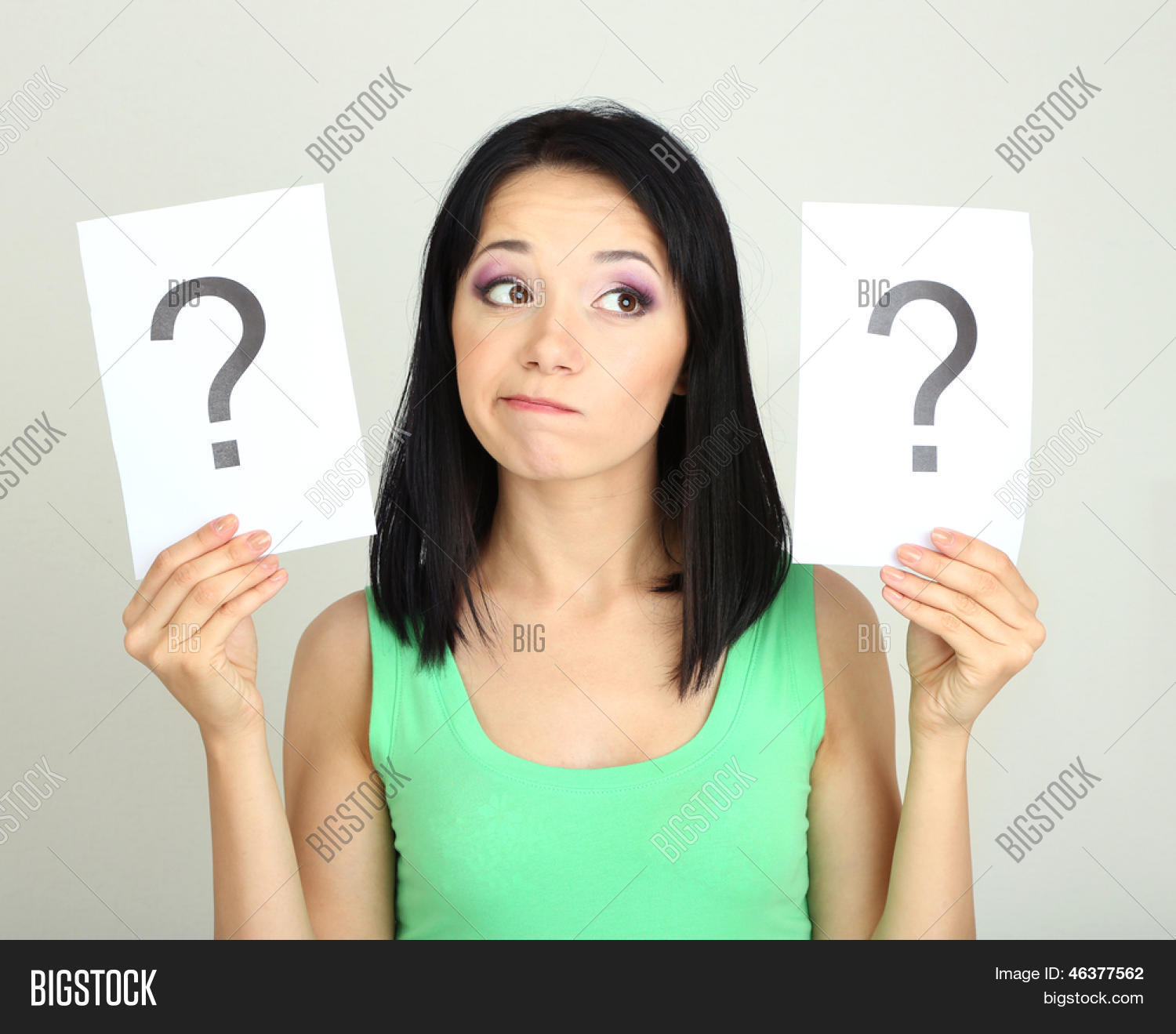 Woman Question Marks Image & Photo (Free Trial) | Bigstock