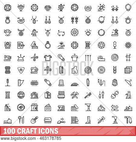 100 Craft Icons Set. Vector & Photo (Free Trial) | Bigstock
