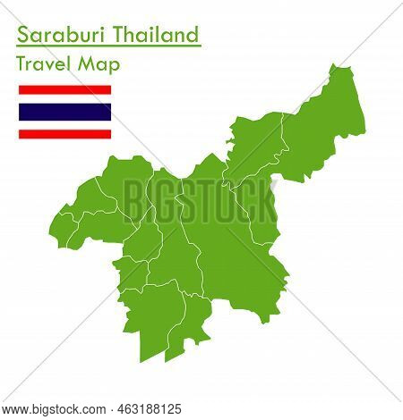 Green Map Saraburi Vector & Photo (Free Trial) | Bigstock