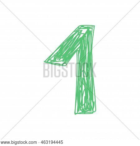 Number 1. Hand Drawn Vector & Photo (Free Trial) | Bigstock