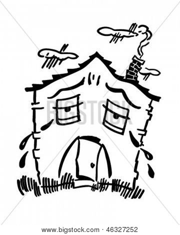 Sad House - Retro Vector & Photo (Free Trial) | Bigstock