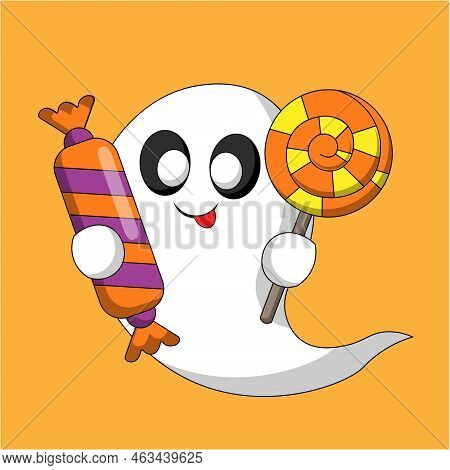 Cute Ghost Candy. Vector & Photo (Free Trial) | Bigstock
